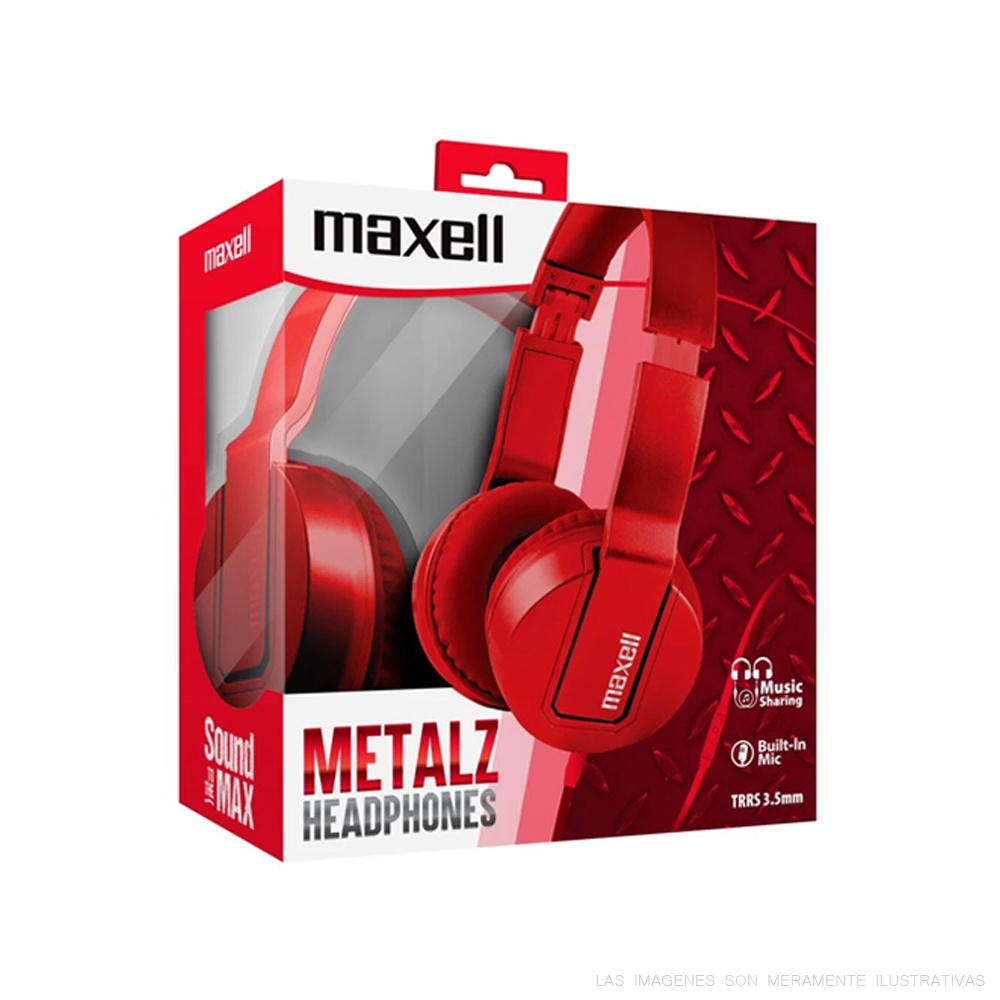 Auriculares cableados Maxell / Rojo
