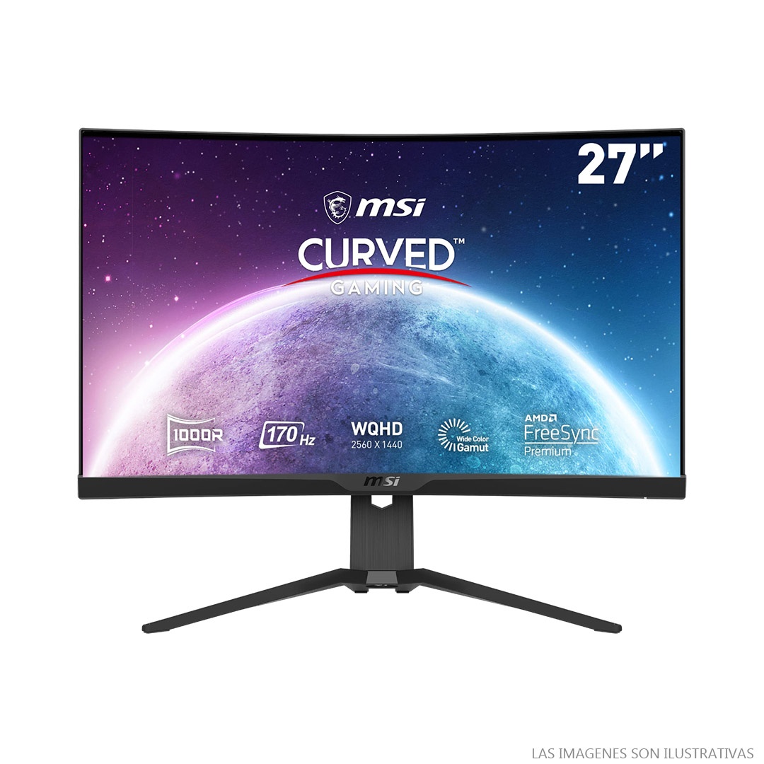 Monitor Gamer MSI Optix 27" FHD Curvo / 165 Hz / 1 ms / G27C5
